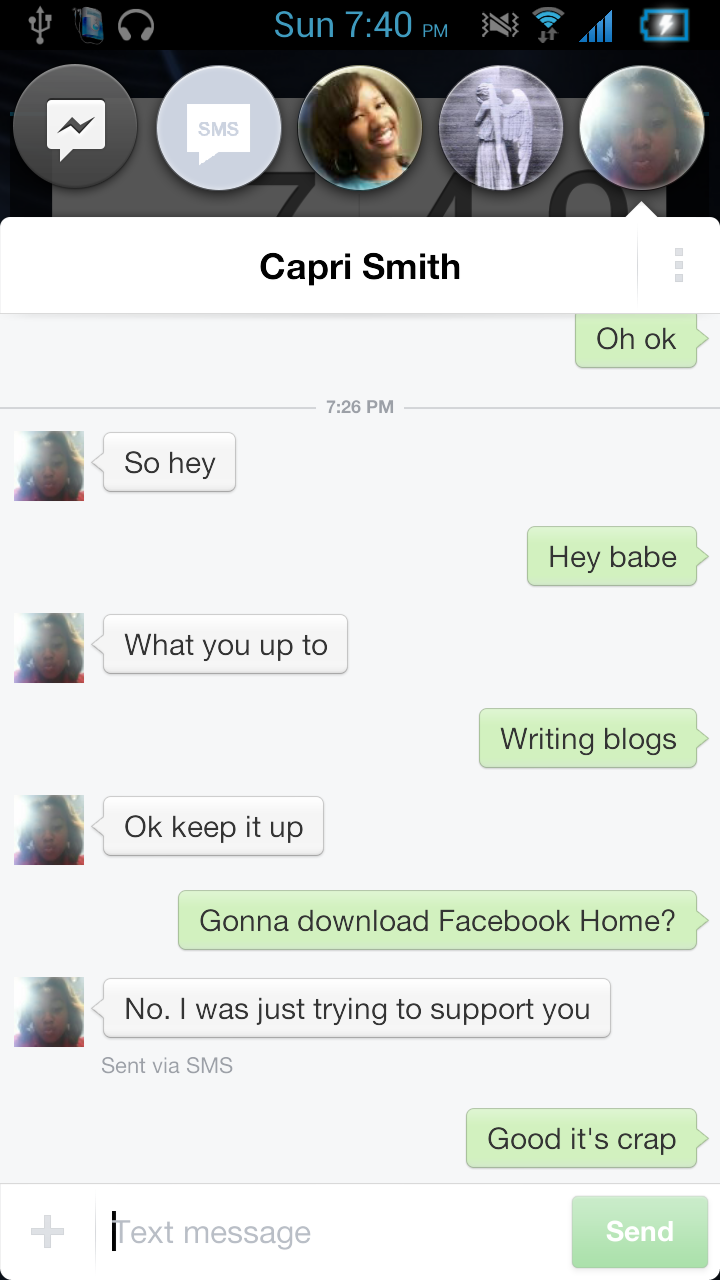 Android Enlightenment: Android App of the Day: FACEBOOK MESSENGER!?!?!